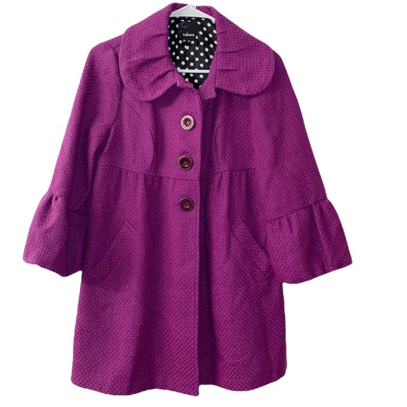 Takara | Jackets & Coats | Takara Bell Sleeve Pea Coat | Poshmark